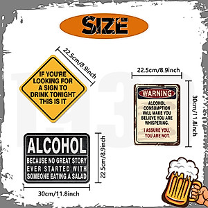 WERNNSAl Beer Party Decorations - 9PCS Beer Party Zone Signs Posters Theme Birthday Party Supplies Beer Bar Wall Art Decor for Home Garden Yard Decorations