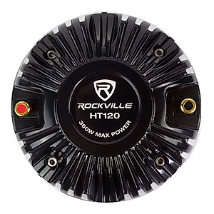 Rockville 2 HT120 2" 360w Car/Pro Aluminum Horn Titanium Tweeters 2" Voice Coils