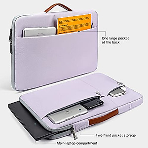 15.6 16 inch Laptop Case Sleeve for HP Envy X360 15.6, HP Pavilion 15, Dell Inspiron 15 16, ASUS VivoBook Pro 16, Lenovo Legion Pro 16/IdeaPad 3 5 15.6, MSI Summit 16 Waterpoof Computer Bag -Purple