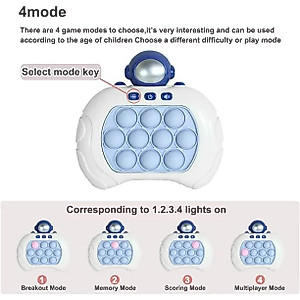 Quick Push Bubble Competitive Game Console Series, Quick Push Game Console, Decompression Breakthrough Puzzle Pop Game Machine, Multiple Game Modes Toy for 3+ Years (Pink)