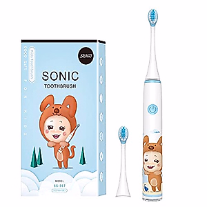 SEAGO Kids Electric Toothbrushes, Fast Charging Maglev Power Kids Toothbrushes Electric with Timer for 3-12 Boys and Girls, 2 Modes Electric Toothbrush Kids with 2 Replaceable Kids Toothbrush Heads