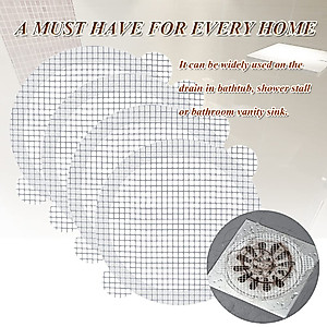 Disposable Shower Drain Hair Catcher, 20pcs Hair Catcher Mesh Stickers Waterproof Hair Catcher Shower Drain Floor Sink Strainer Filter Mesh (20pcs White)