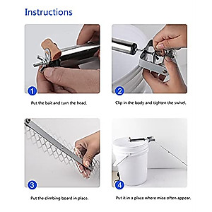 MAIGU Mouse Trap, Rat Trap Bucket Spinner, Mice Rats Mouse Killer Roll Trap Log Grasp Bucket Rolling Roller+Ramp, Sanitary Safe Mousetrap Catcher for Indoor Outdoor Auto Reset