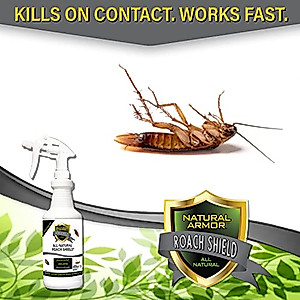 Roach Killer and Peppermint Repellent for Roaches & Cockroaches -All Natural & Safe Spray for Indoor/Outdoor Infestations - Natural Armor Roach Shield, 128 Oz Gallon, Ready to Use w/Trigger Sprayer
