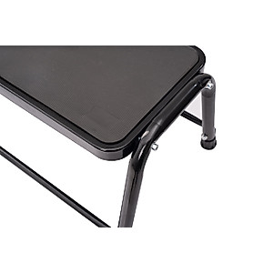 Leekpai Improved Heavy Duty Step Stool for Adults & Seniors - Rugged Metal Design, 2 Support Rods Holds 350 lbs, 15x10 No Slip Platform, 10.5" High, Anti-Skid Legs, Easy Photo Assembly Instructions…