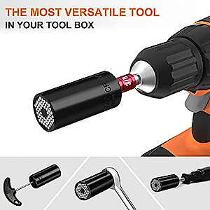 KIWOEN Universal Socket Tools Gifts for Men, Socket Set Grip (7-19mm) Multi-Function Power Drill Adapter,Christmas Gifts Cool Stuff Gadgets for Dad/Father,Boyfriend,Husband,DIY Handyman,Him,Wome