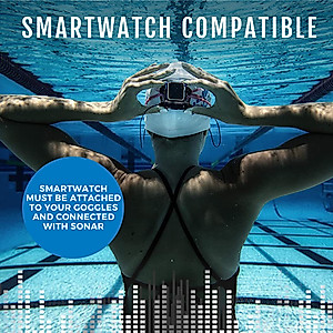 H2O Audio 2-in-1 Bundle - SONAR IPX8 Bluetooth Bone Conduction Headphones with Built-in MP3 Player and Underwater Bluetooth Clip Compatible with Apple Watch - Waterproof Headset for Underwater Sports