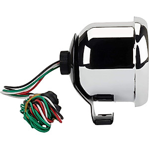 3-1/2" Chrome Electric Tachometer Kit 8K RPM - Perfect for Hot Rods, Comprehensive On-Dash/Under-Dash/Steering Column Installation, Steel Mounting Bracket, Hardware & Electrical Connectors Included