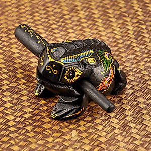 NIEFENG Craft Wooden Lucky Frog Croaking Musical Instrument Home Office Decor(4)