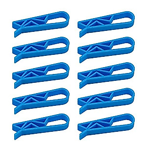 AUEAR, 10 Pack Trash Bag Clips Trash Can Garbage Bin Clamp Anti-Slip Fixation Clip Blue