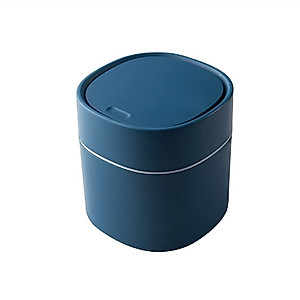 DOUBA Bins Desktop Garbage Basket Home Table Plastic Trash Can Office Supplies Dustbins Sundries Barrel Box ( Color : E , Size : 14cm*13cm )