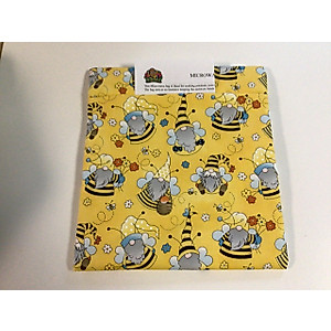 Microwave Potato Bag Yellow Honey Bee Gnomes Large All Cotton Baked Potato Bag Handmade Kitchen Utensil