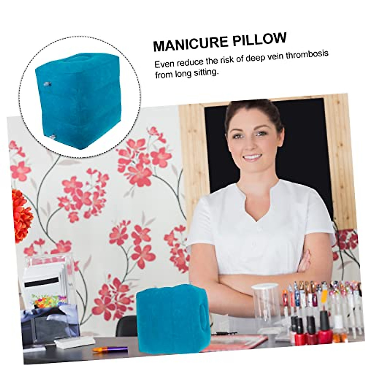 HOMSFOU Three-Layer Inflatable Mat Car Air Mattress Auto Floor Mats Reflexology Mat Footstool for Under Desk Leg Rest Bed Adjustable Pillows Car Floor Mat Fold Under The Table PVC Travel