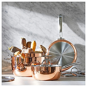 Ikea FINMAT sauté pan with lid, 25 cm, Copper/Stainless Steel