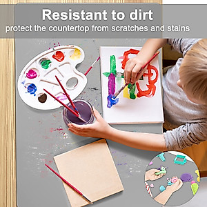 Silicone Mats for Kitchen Counter, Heat Resistant Mats for Countertop Protector, Waterproof, Washable, Non Slip, Multipurpose, Microwave, Cooking XL Large Silicone Mat, 23 x 15in, 1mm, Set of 2, Grey