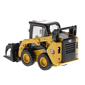 Diecast Masters 1:50 Caterpillar 242D3 Skid Steer Loader with Attachment Accessories | High Line Series Cat Trucks & Construction Equipment | 1:50 Scale Model Diecast Collectible | DM Model 85676