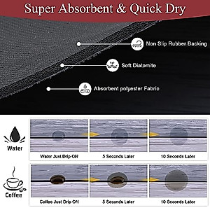 U'Artlines Retro Rustic Wood Texture Placemats Set of 6,Stain Resistant Waterproof Table Mats Trivets for Hot Dishes Washable Rubber Heat Resistant Placemat for Kitchen Dining Table Decoration,Red