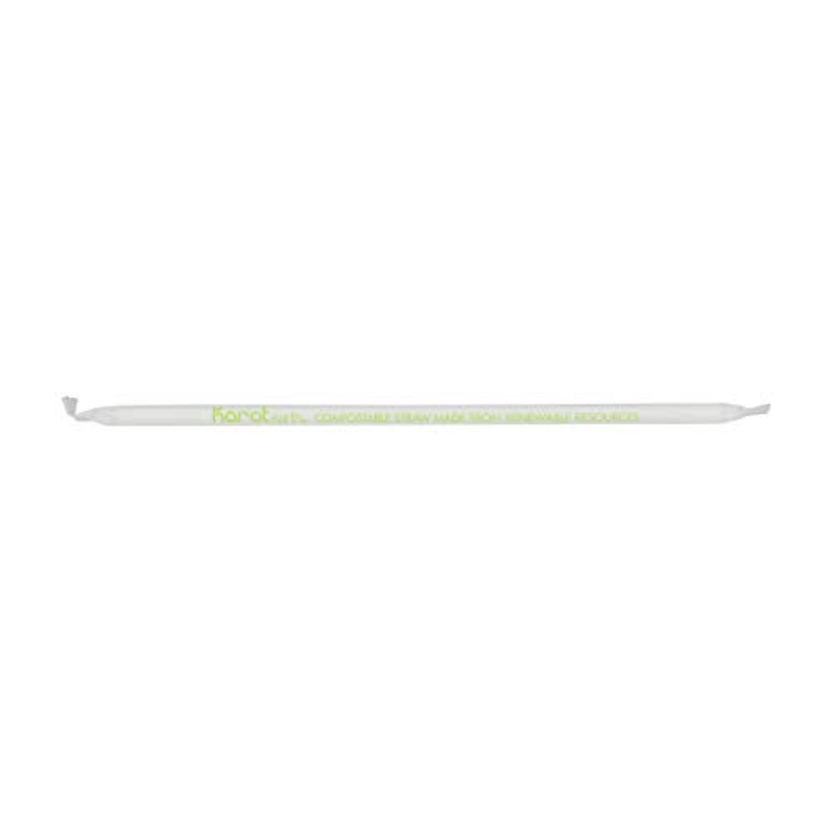 Karat Earth KE-C9300W 7.75" Paper Wrapped Jumbo Paper Straw (5mm) - White (2,000 ct)