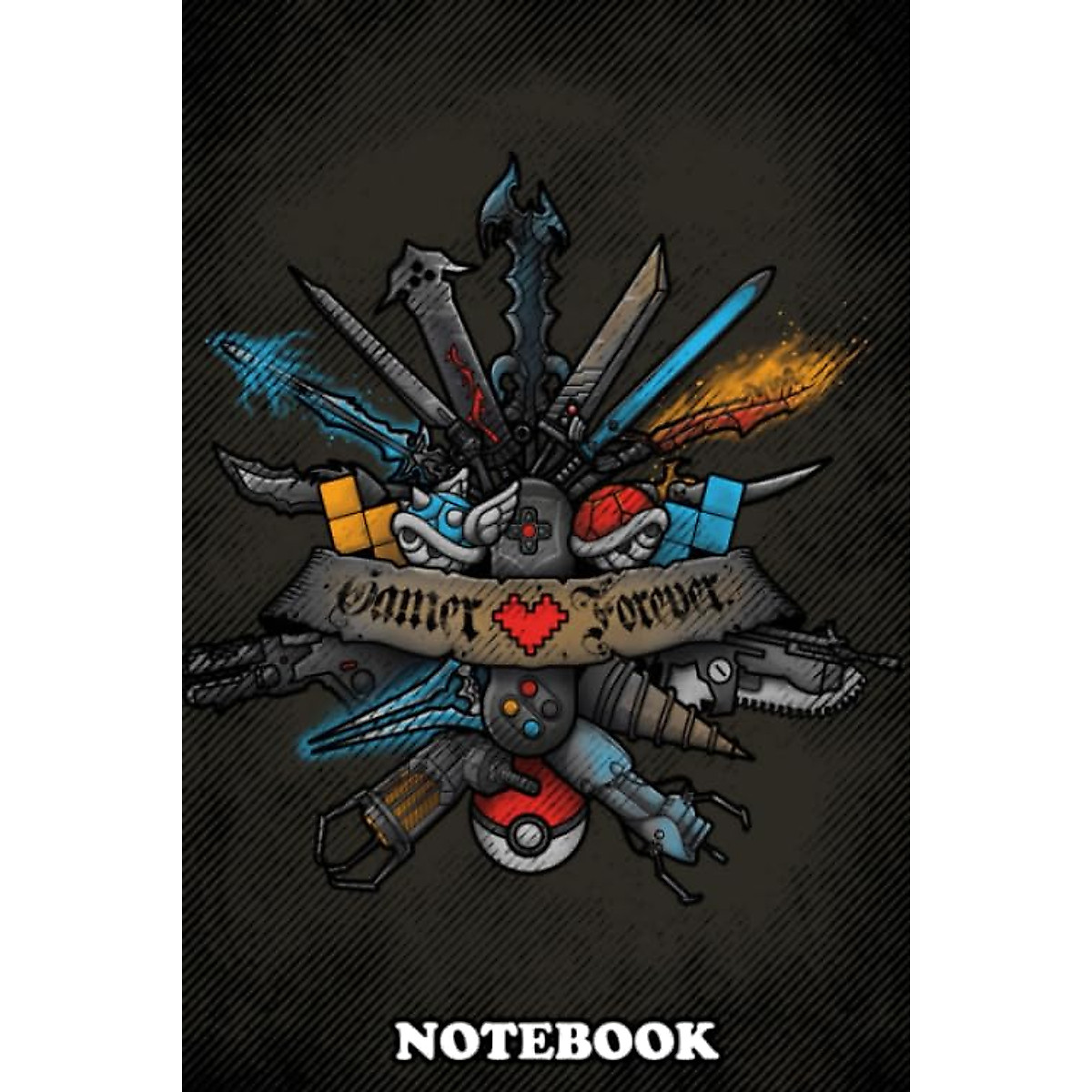 Notebook: Gamer Forever , Journal for Writing, College Ruled Size 6" x 9", 110 Pages