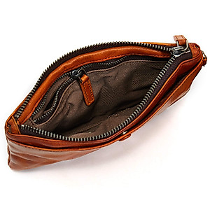 Ancicraft Womens Wallet Wristlet Leather Zippered Clutch Bag Phone Pouch with Snap Credit Card Holder Black Gift