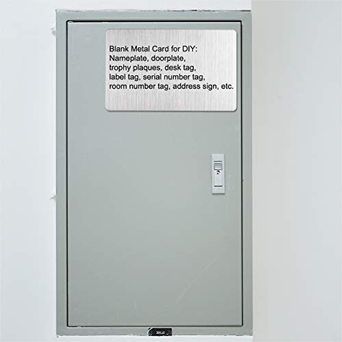 uxcell Blank Metal Card 100x60x0.4mm Brushed 201 Stainless Steel Plate for DIY Laser Printing Engraving Silver Tone 15 Pcs