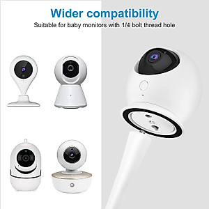 Universal Baby Monitor Mount Shelf Flexible Camera Stand No Drilling for Nursery Baby Monitor Crib Holder Compatible with Baby Monitor Camera with 1/4 Threaded Hole