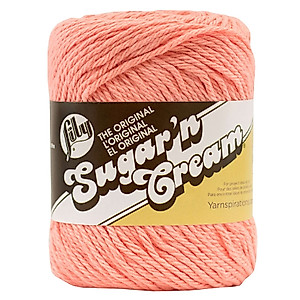 Lily Sugar 'n Cream Yarn - 100% Cotton - Assortment (Purple 'n Orange)