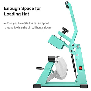 Hat Heat Press Machine for Caps with 2pcs Interchangeable Platens(6.7"x3.8", 6.7"x2.5"), Cap Heat Press for Stuctured Hats and HTV Iron On and Sublimation Projects, Heat Transfer Printing for Caps