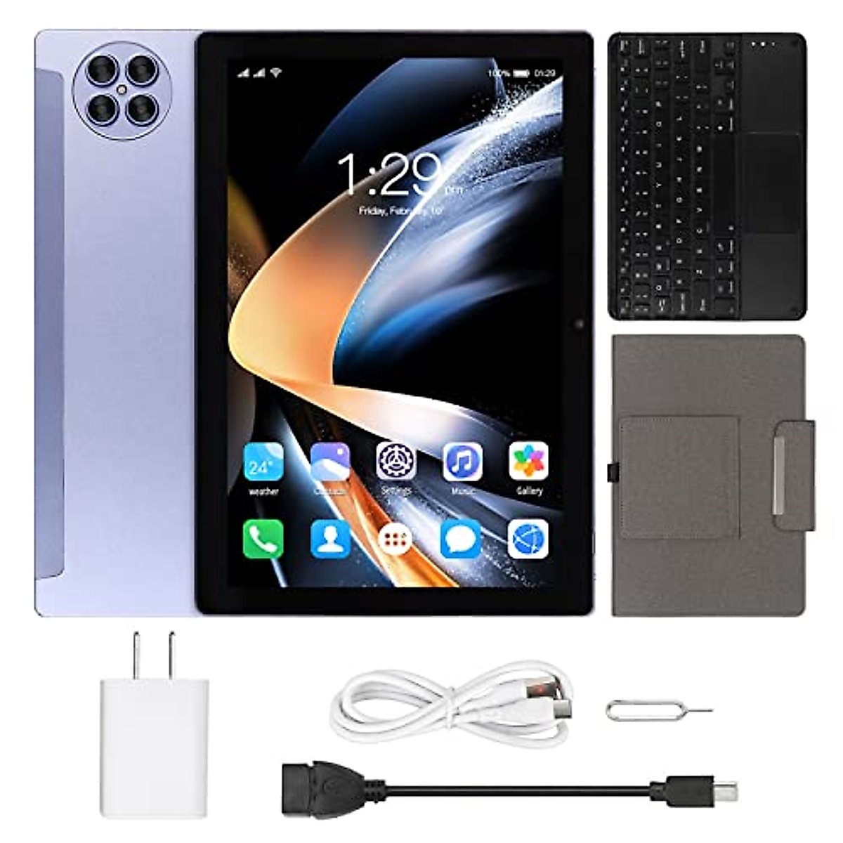 fannay 10. for Android 12 Learning for 1 Inch Tablet, 8GB 256GB Tablet 2 in 1 8 Core CPU 2.4G 5G WiFi (US Plug)