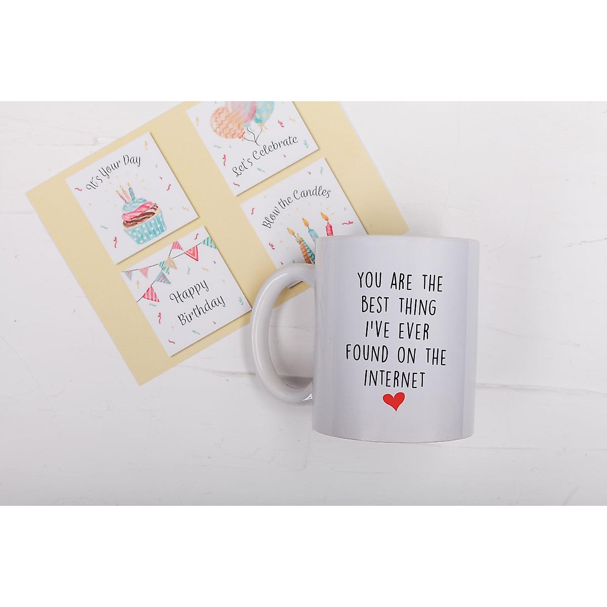 You're The Best Thing I've Ever Found On The Internet - Funny Anniversary Birthday Gifts for Husband Boyfriend - Romantic Long Distance Relationship Gifts For Him Her- 11 oz Coffee Mug Tea Cup White