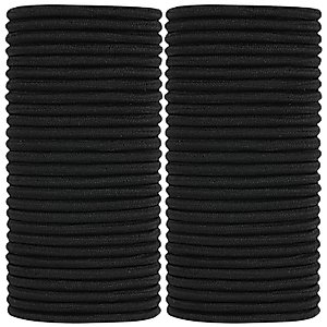 ADRIONE Black Hair Ties No damage 280 Pack, 4MM Hair Bands for Women's Hair Elastic Ponytail Holders No Damage Hair Ties Elastic Hair Ties Bulk Hair Ties for Women Pony Tails Hair Ties for Thick Hair