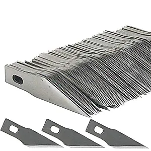 TIHOOD 100PCS #11 Replacement Hobby Blade SK5 Carbon Steel Craft Knife Blades for Art Work Cutting Carving Paper Sculpture DIY