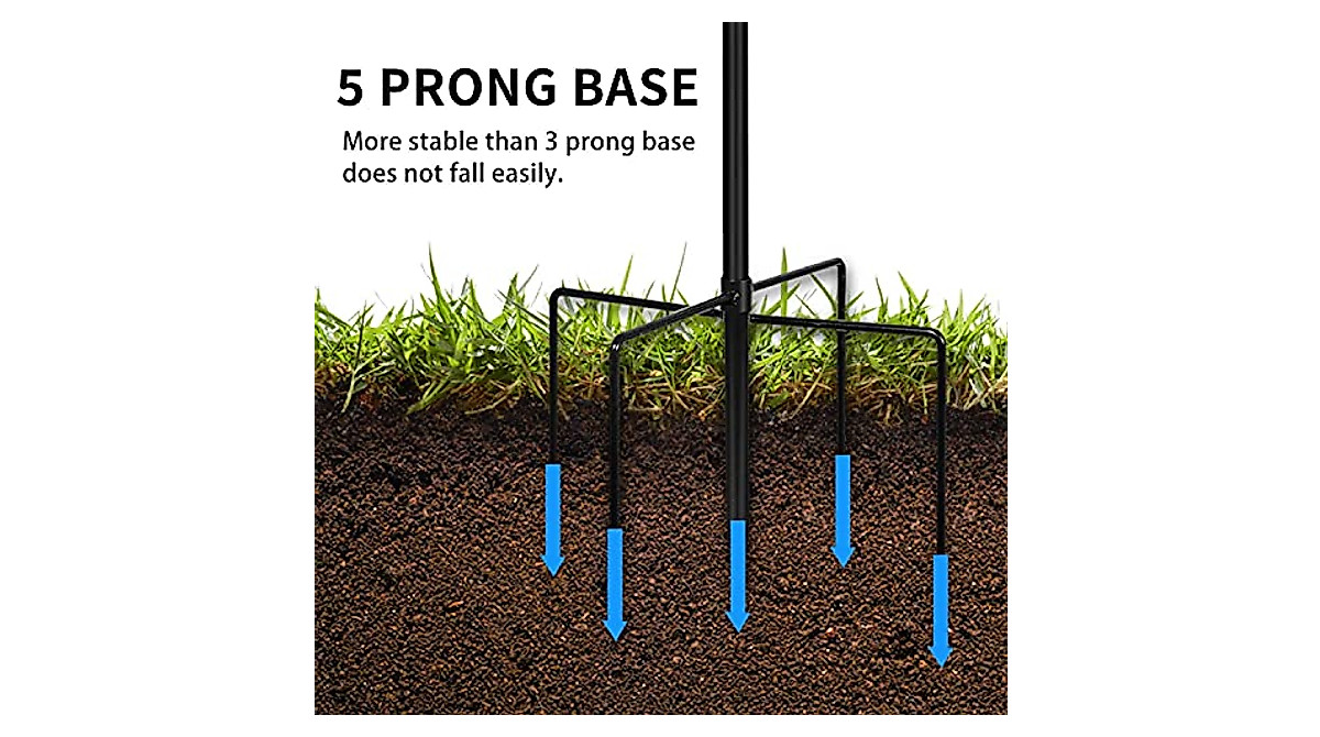 JOYSEUS Shepherd Hooks 2 Pack - Heavy Duty Rust-Resistant 48" Garden Hooks