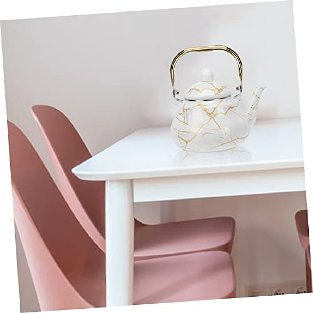 BESTOYARD 2 pcs Enamel Kettle camping kettle glass tea pot mini terrarium no whistling kettles ceramic water kettles coffee tea maker Water Boiling Pot Household Water Pot Stove Water Kettle