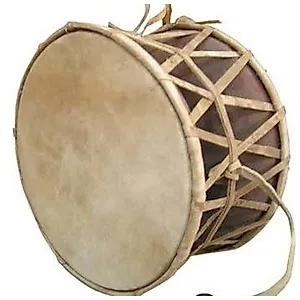 Himalayan Craft Damaru Hand Held Drum Wooden Nepali Folk Musical Instrument Hand Carved Damaru Drum For Fun All Age Groups Of Musicians - Gift Party Supplies Birthday Party