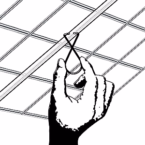 tile hooks T-bar clips for Office, Classroom, Home and Wedding Decoration, Hanging Sign from Suspended Grid/drop ceilings (30)