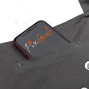 FixGrub Grilling Aprons for Men and Women with Three Pockets 100% Cotton