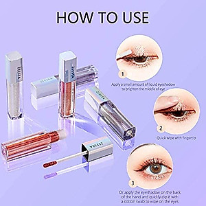 zeesea Glitter Galaxy Colored Liquid Eyeshadow, Dazzling Shimmer Eye Makeup, High Pigmented & Long Lasting (11 Fireworks)