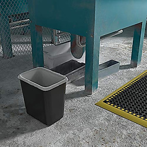 AmazonCommercial 3 Gallon Commercial Waste Basket, Black, 2-Pack