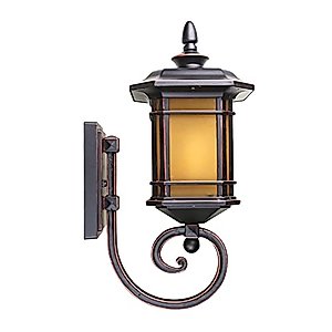 PEHUB Outdoor Wall Lantern Waterproof Wall Sconce Vintage Fixture Lights Black Sweep Gold Clear Glass Modern Outside Wall Lamp Garage Entryway Fence Porch Patio Walkways Garden Lighting Exterior Light