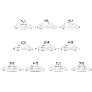 Ruiwaer 10pcs 60mm Large Suction Cups Use for Veg Ledge Shelf, Wreath, Sign, Christmas Ornament, Suncatchers, Decorations, Bird Feeder, Hanger, Windshield (Load-Bearing: 7 Pounds), Transparent