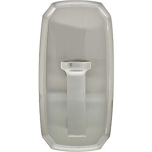 HIGH & MIGHTY 515804 Decorative Metal Hook, Easy Tool-Free Dry Wall Installation, Scalloped, Holds up to 25lb, Satin Nickel