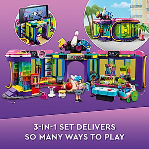 LEGO Friends Roller Disco Arcade Set 41708, Toy Bowling Game, Andrea Mini-Doll Included, Birthday Present Idea for Kids, Girls and Boys 7+, Fun Playset for Creative Play