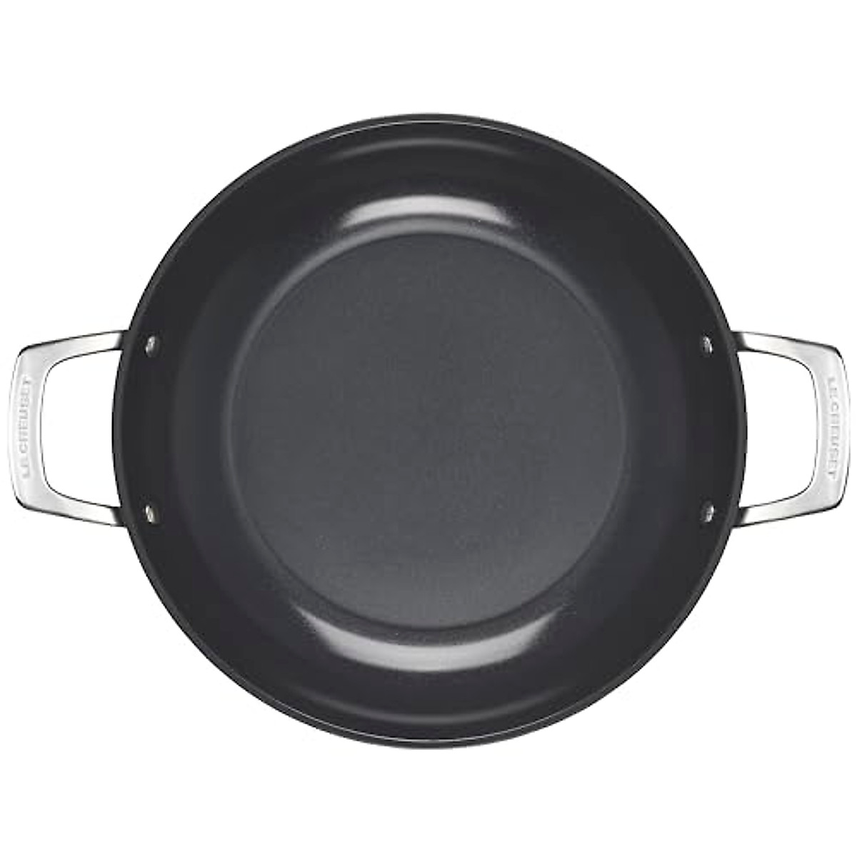 Le Creuset Essential Non-stick Ceramic Shallow Braiser with Glass Lid, 3.9 qt.​