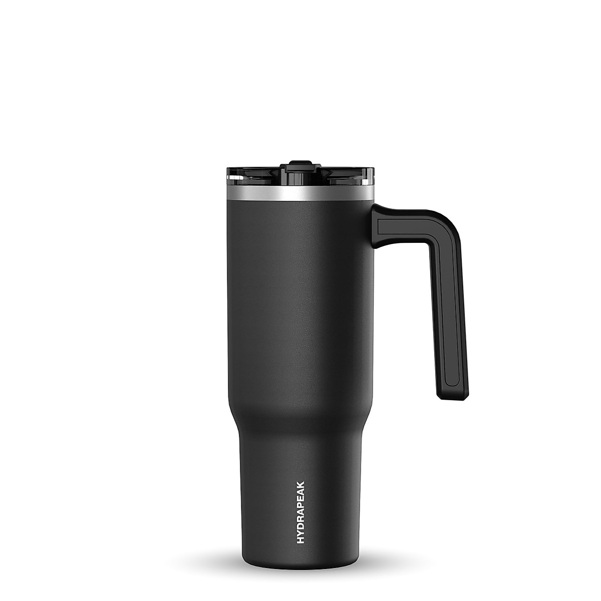 Hydrapeak Voyager 32 oz Tumbler with Handle and Straw Lid | Reusable Stainless Steel Water Bottle Travel Mug Cupholder Friendly | Insulated Cup (Black)