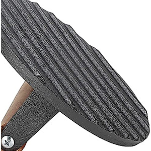 NEWANOVI Griddle Accessories Kit, 9 Inch Stainless Steel Basting Cover Burger Cover, 7 Inch Heavy Duty Cast Iron Round Grill Press and 2 Egg Rings, Perfect for Flat Top Hibachi Grill, Outdoor BBQ