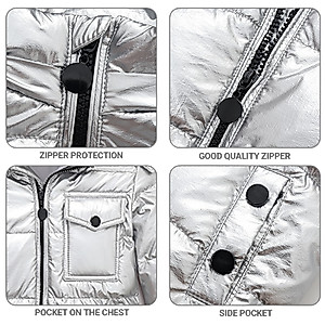 Kids 2-Piece Snowsuit Winter Puffer Jacket and Snow Pants Ultralight Skisuit Set Grey, 4-5 Years