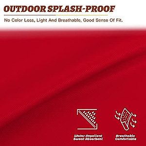 Focuprodu Set of 4 Pack Kitchen Chair Cushions.17x16 Inchs Soft Indoor/Outdoor Chair Cushions for Kitchen Dining Chairs,Office Chair,Removable and Replaceable Outdoor Seat Cushions. (Red)