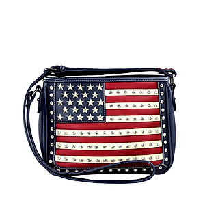 Montana West Concealed Carry American Pride Crossbody Purse Navy