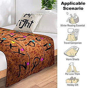 MLLOGBO Christmas Alphabet Blanket Throw Blanket Flannel Blankets Couch Sofa Living Room Bedding for Boys Adults Gifts 50"X40"